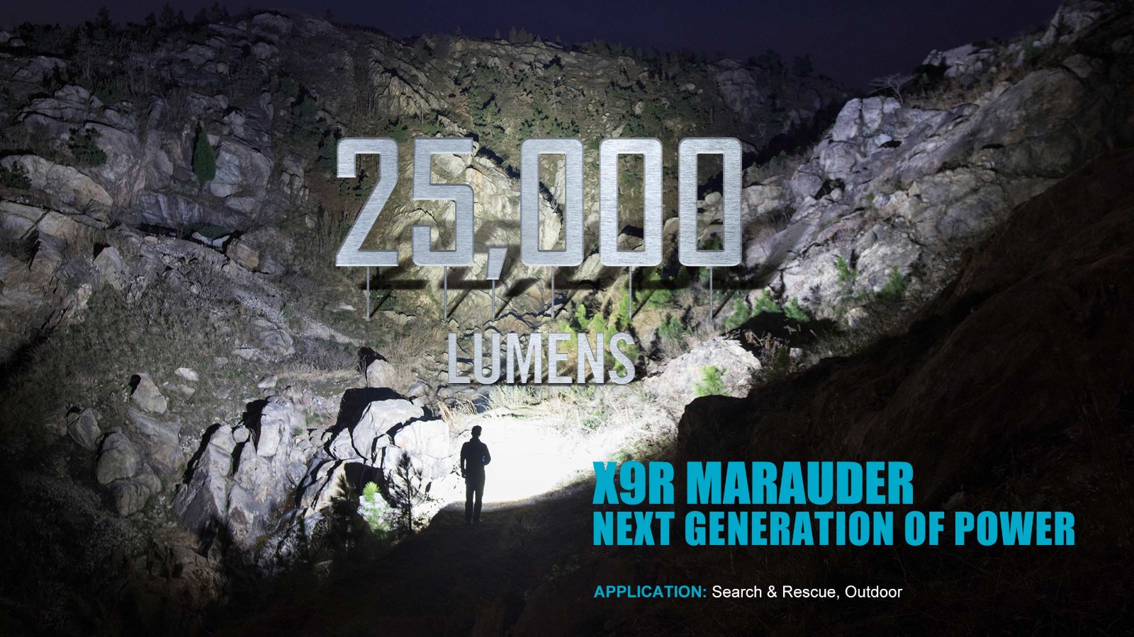X9R Marauder Searchlight: 25,000 Lumens LED Torch - Olight UK
