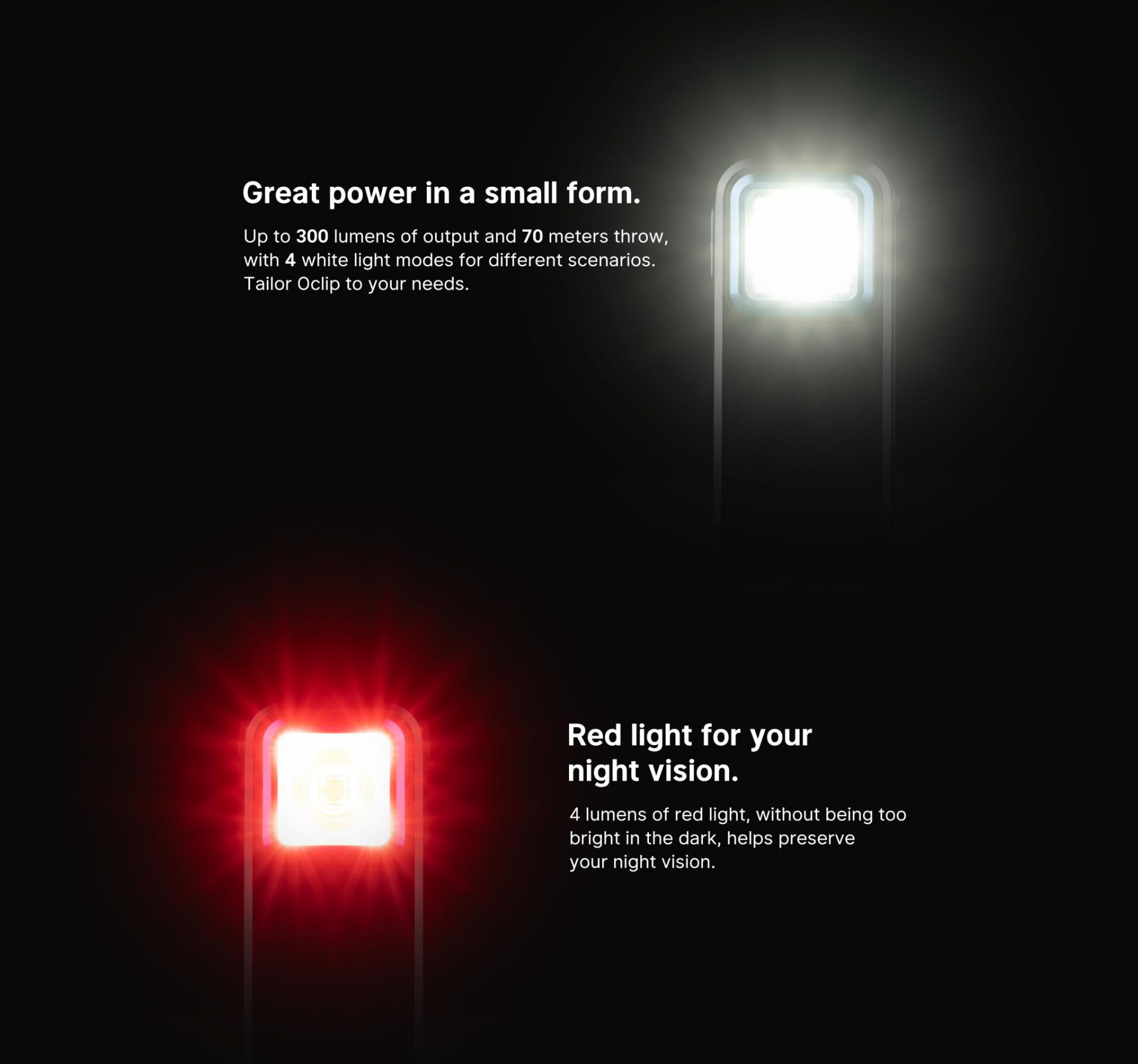 Oclip Clip Light with White and Red Light - Olight UK